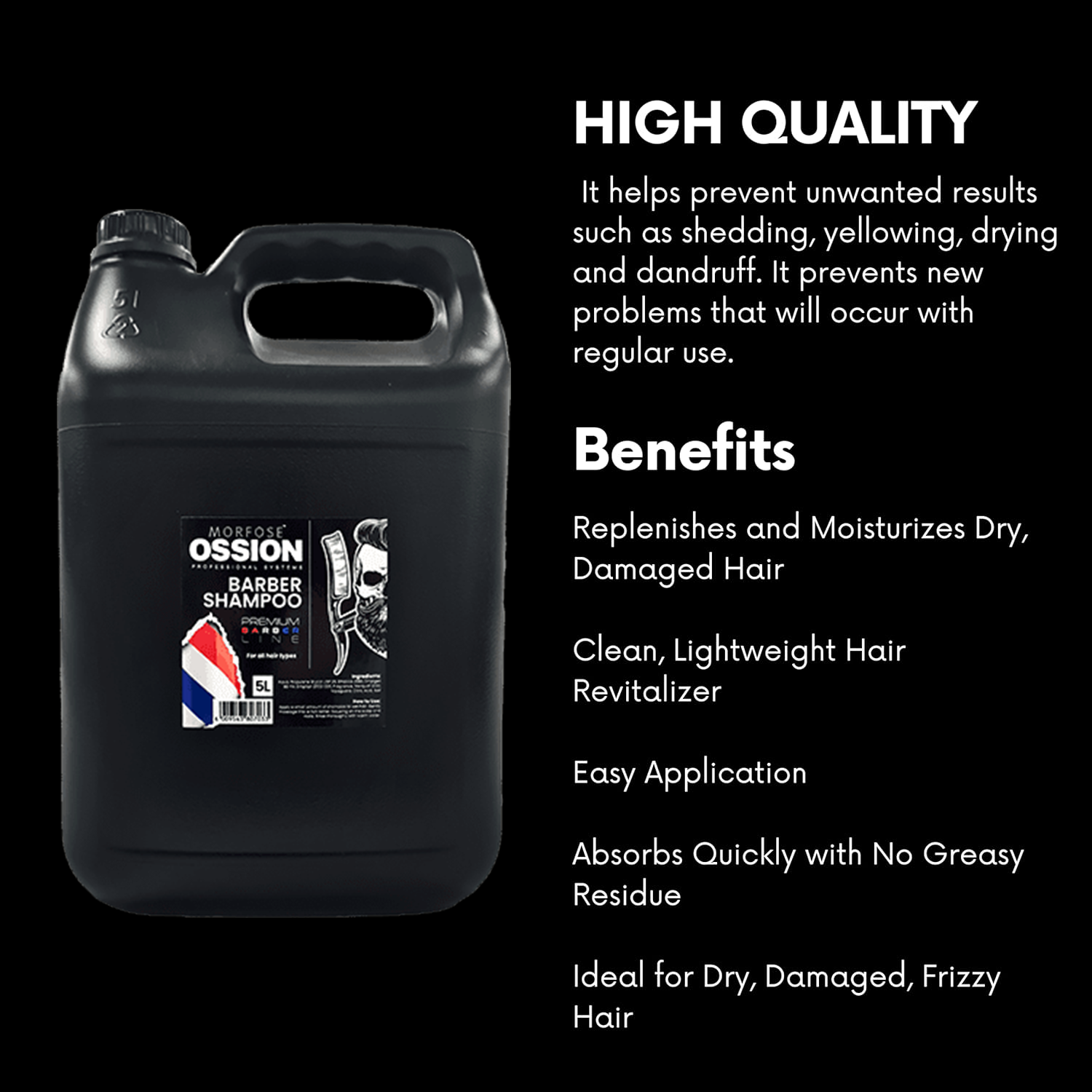 OSSION Barber Shampoo | 5L - Rapple Products