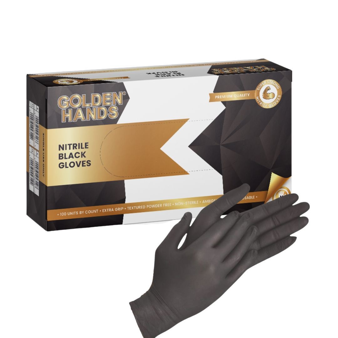Gloves Nitrile Black 100’s | Medium - Rapple Products